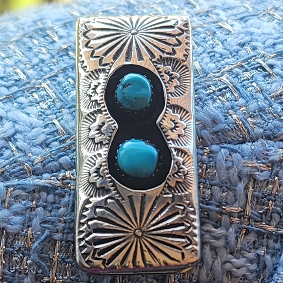 Accessories | Silver And Turquoise Money Clip Native Made | Poshmark
